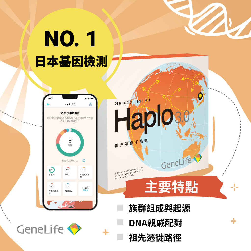 Haplo 3.0：探索起源基因檢測 – GeneLife 基因樂活